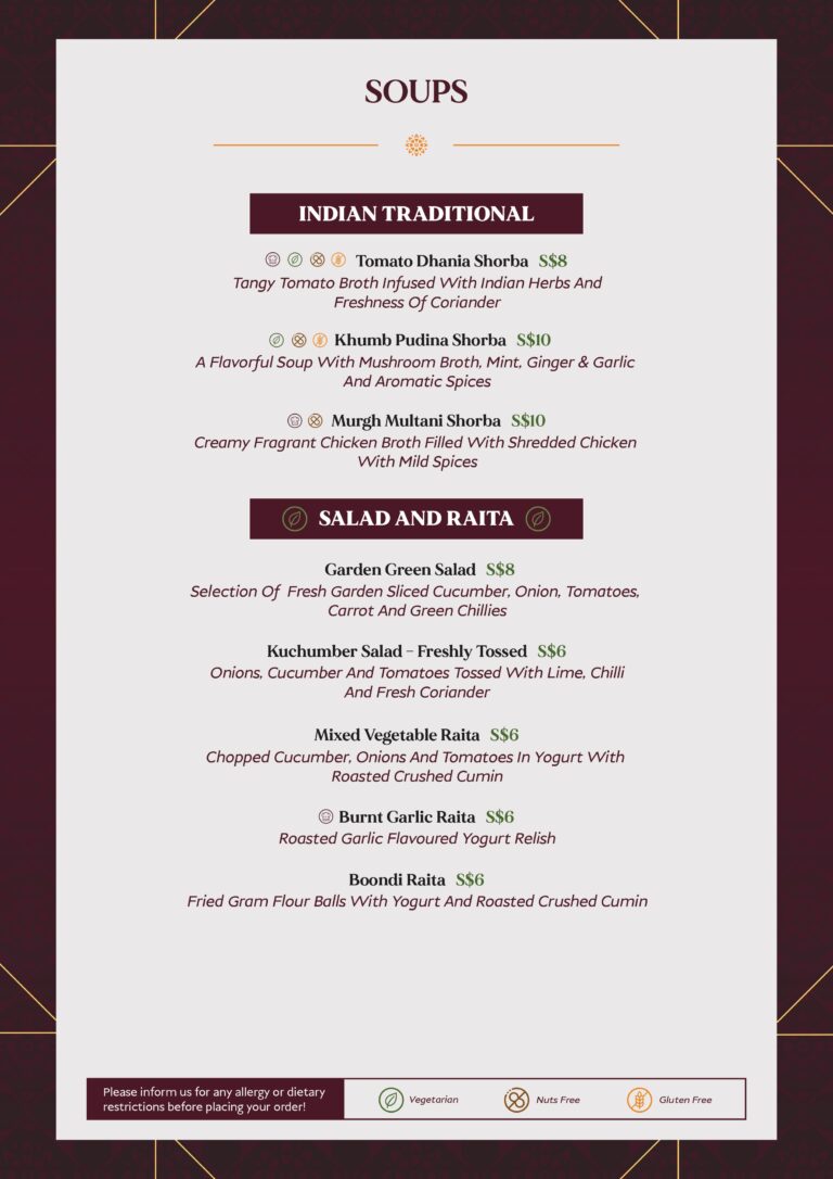 Food Menu – Amra Kitchen
